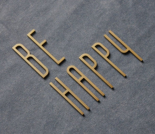 Solid Brass Lettering – Nolabel Coffee